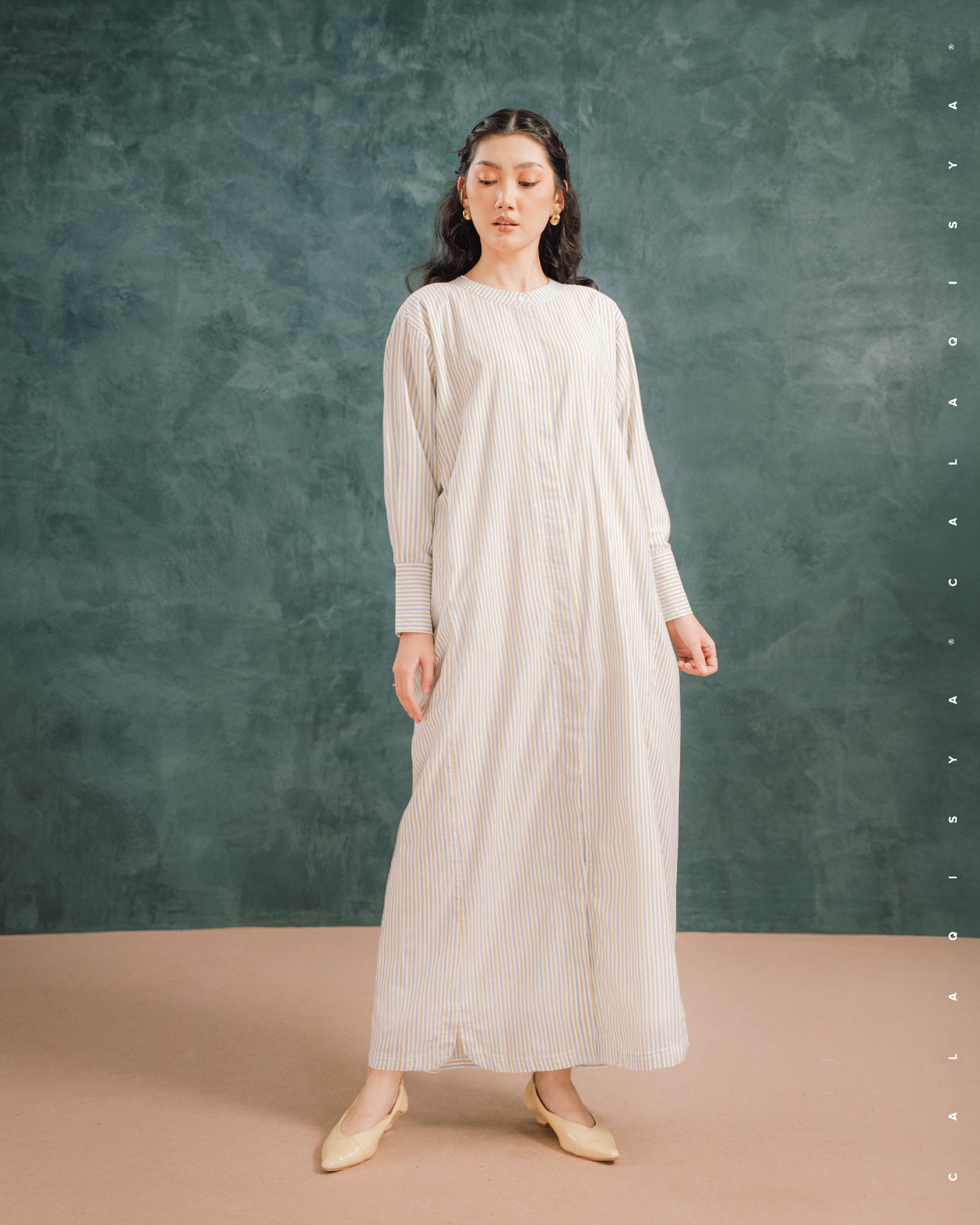 CITRUS STRIPE DRESS 2.0 IN CA01 (FULLY LINED) – CalaQisya