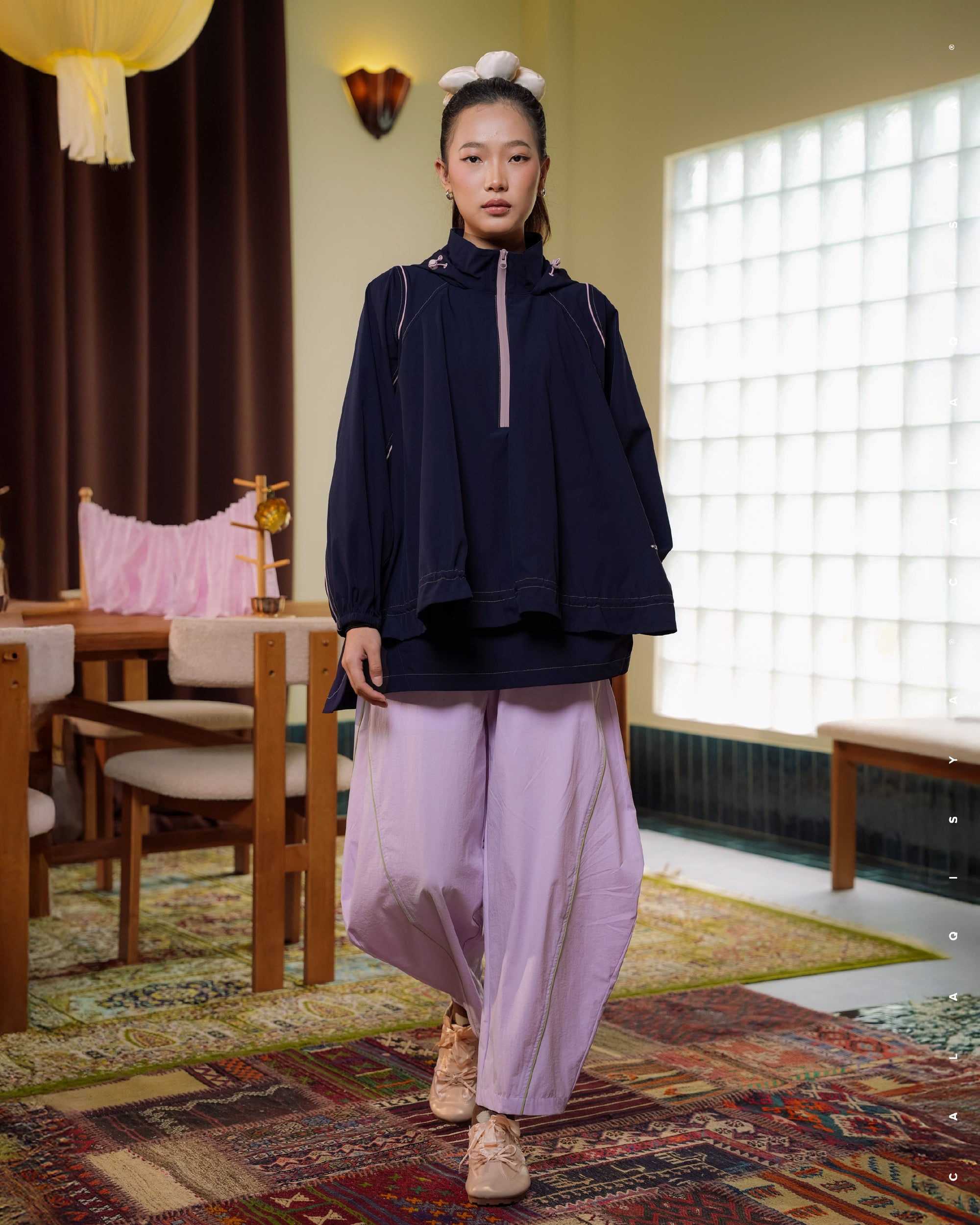 CQ GO RUFFLE PARKA IN INKLING – CalaQisya