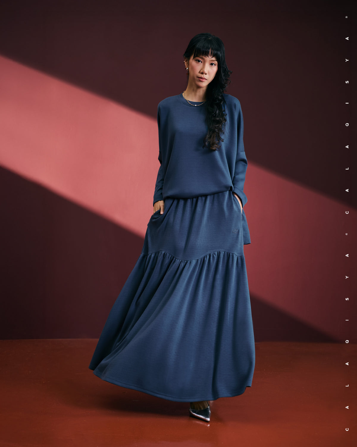 CAILY RUSH SKIRT IN OCEANA – CalaQisya